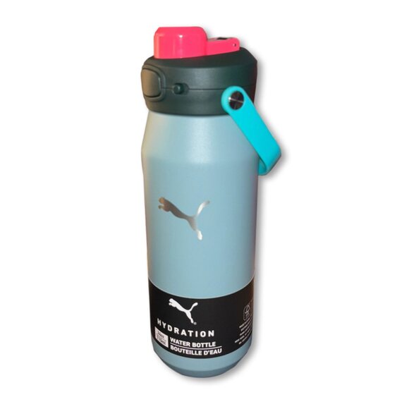 Puma | Dining | Puma Hydration Water Bottle 24oz 7ml Aqua Blue Pink ...